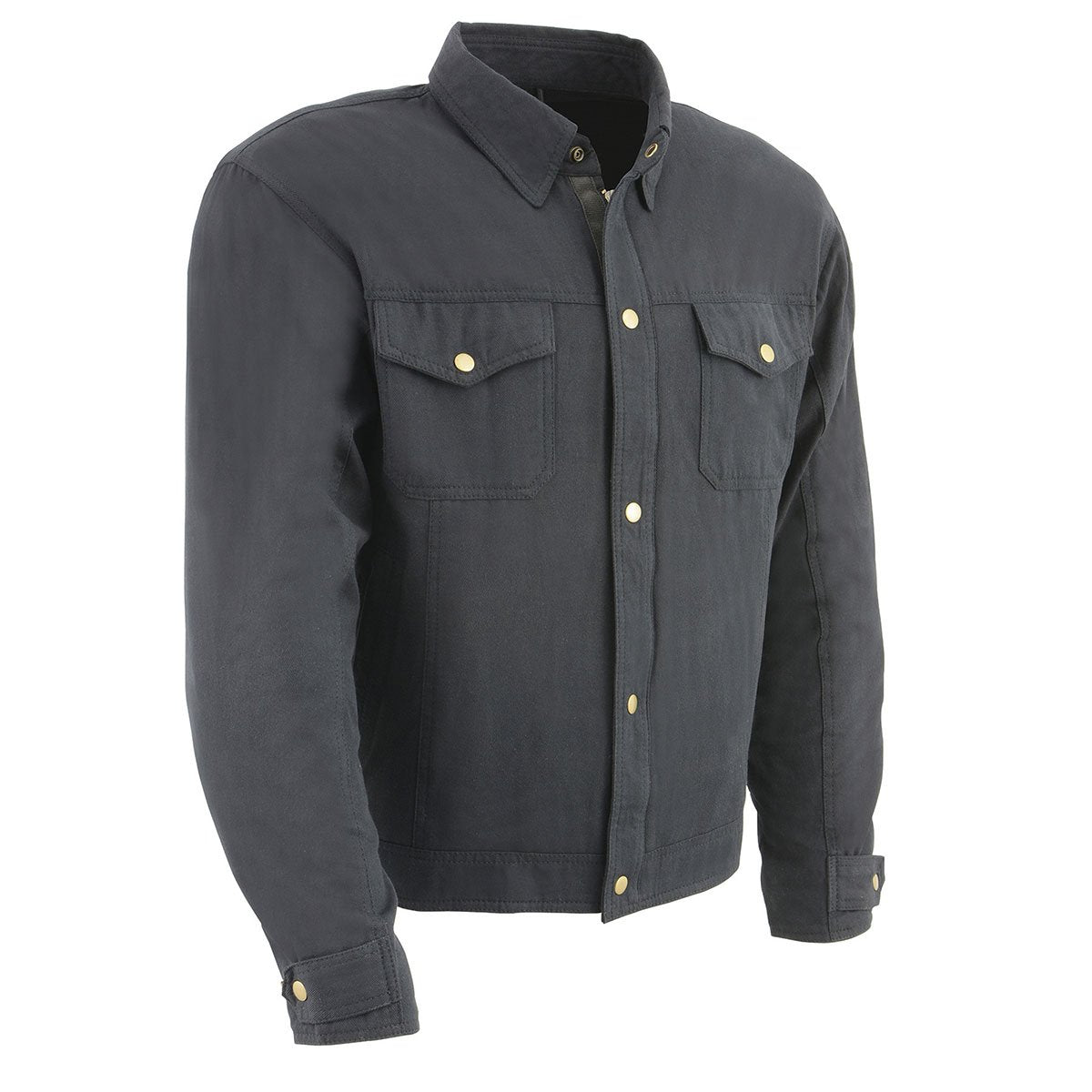 Milwaukee Leather MPM1623 Men's Black Flannel Biker Shirt with CE Appr ...
