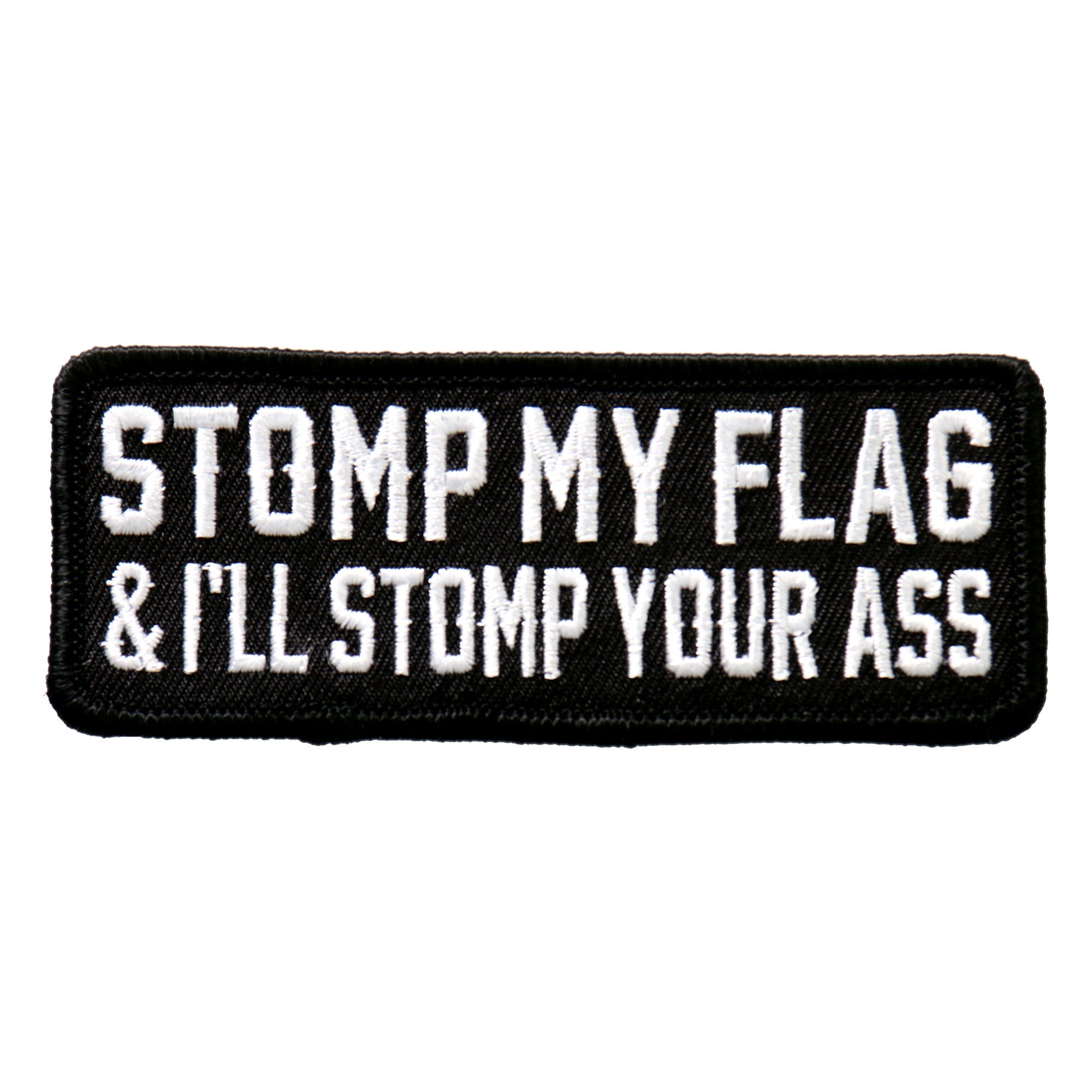 Hot Leathers PPL9495 Stomp My Flag 4"x1" Patch – Valiant Biker