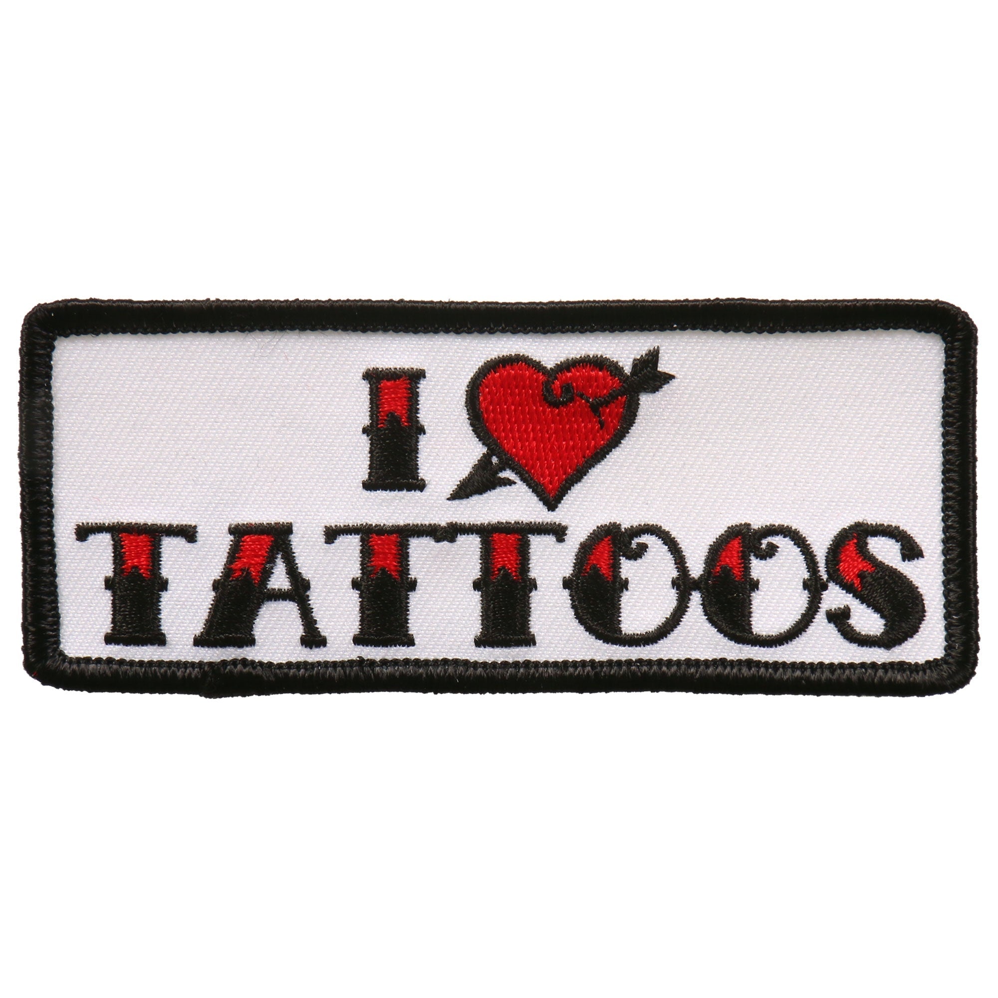 Hot Leathers PPL9686 I Heart Tattoos 4"x2" Patch – Valiant Biker